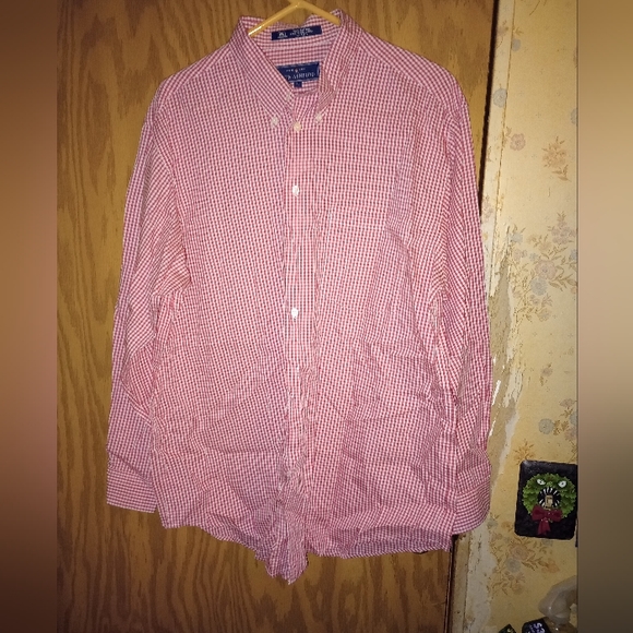 John Ashford | Shirts | John Ashford Mens Red White Checkered Button Up ...